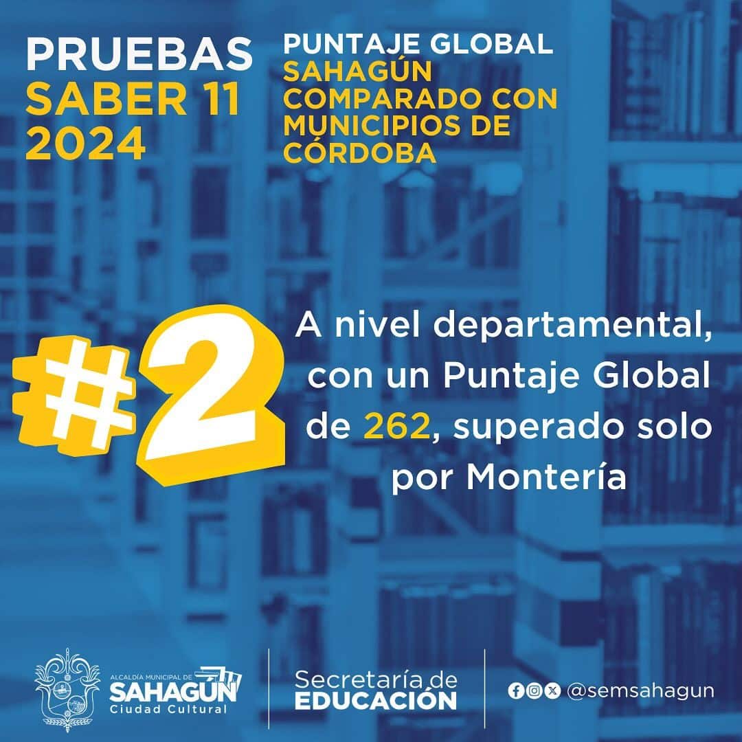 Sahagún en el Top 5 de los Mejores municipios en Pruebas Saber 11 del ...