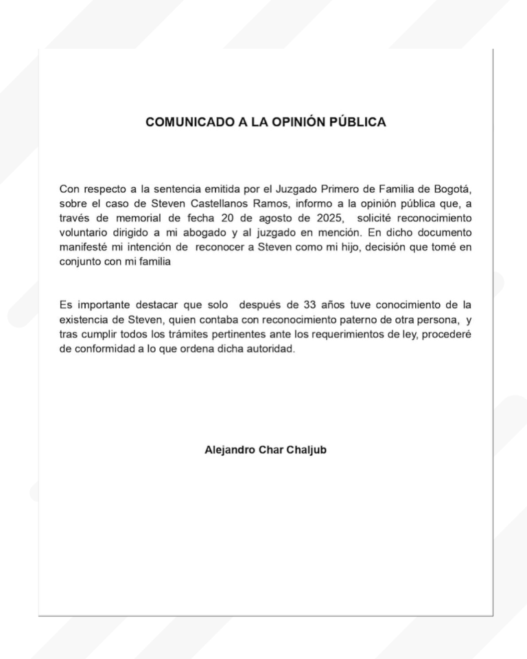 “No sabía de su existencia” Alejandro Char reconocerá a su nuevo hijo ...
