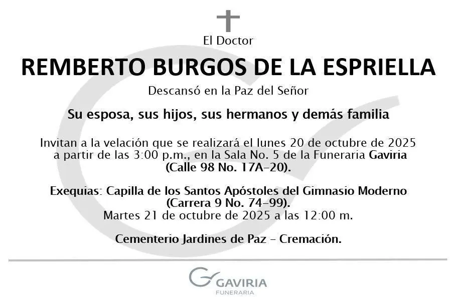 Médico Remberto Burgos será sepultado en Bogotá - Chicanoticias ...