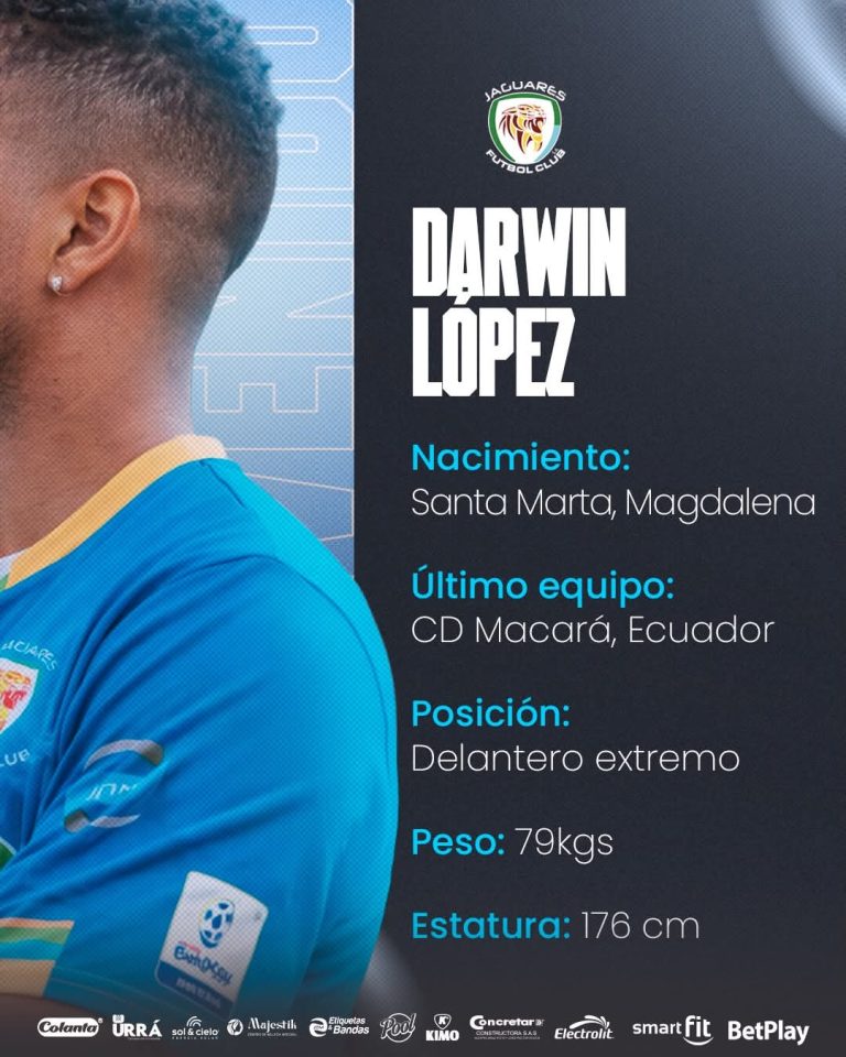 Darwin López refuerza el ataque de Jaguares F.C. para la nueva ...